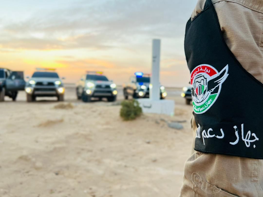 دوريات أمنية على الحدود الليبية التونسية - جهاز دعم الاستقرار