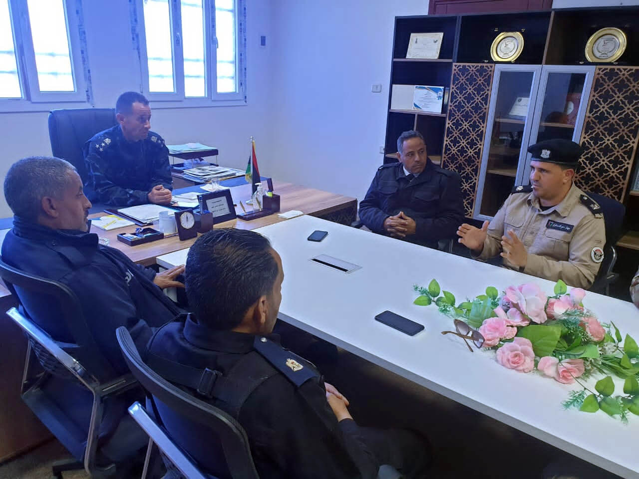 مندوب عن الجهاز يزور مديرية أمن الأصابعة - جهاز دعم الاستقرار