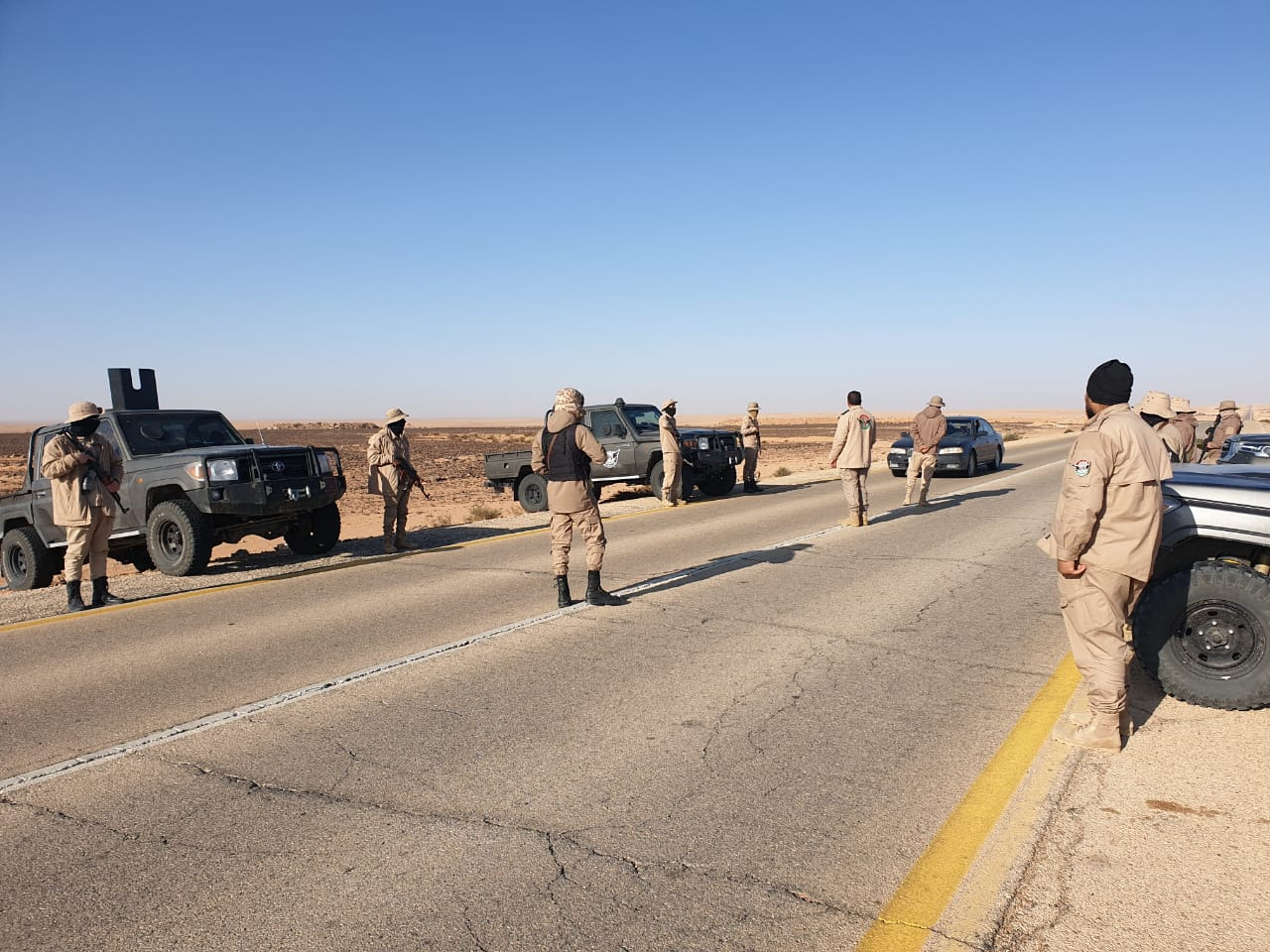 دوريات على مدار الساعة بمداخل منطقة نسمة - جهاز دعم الاستقرار